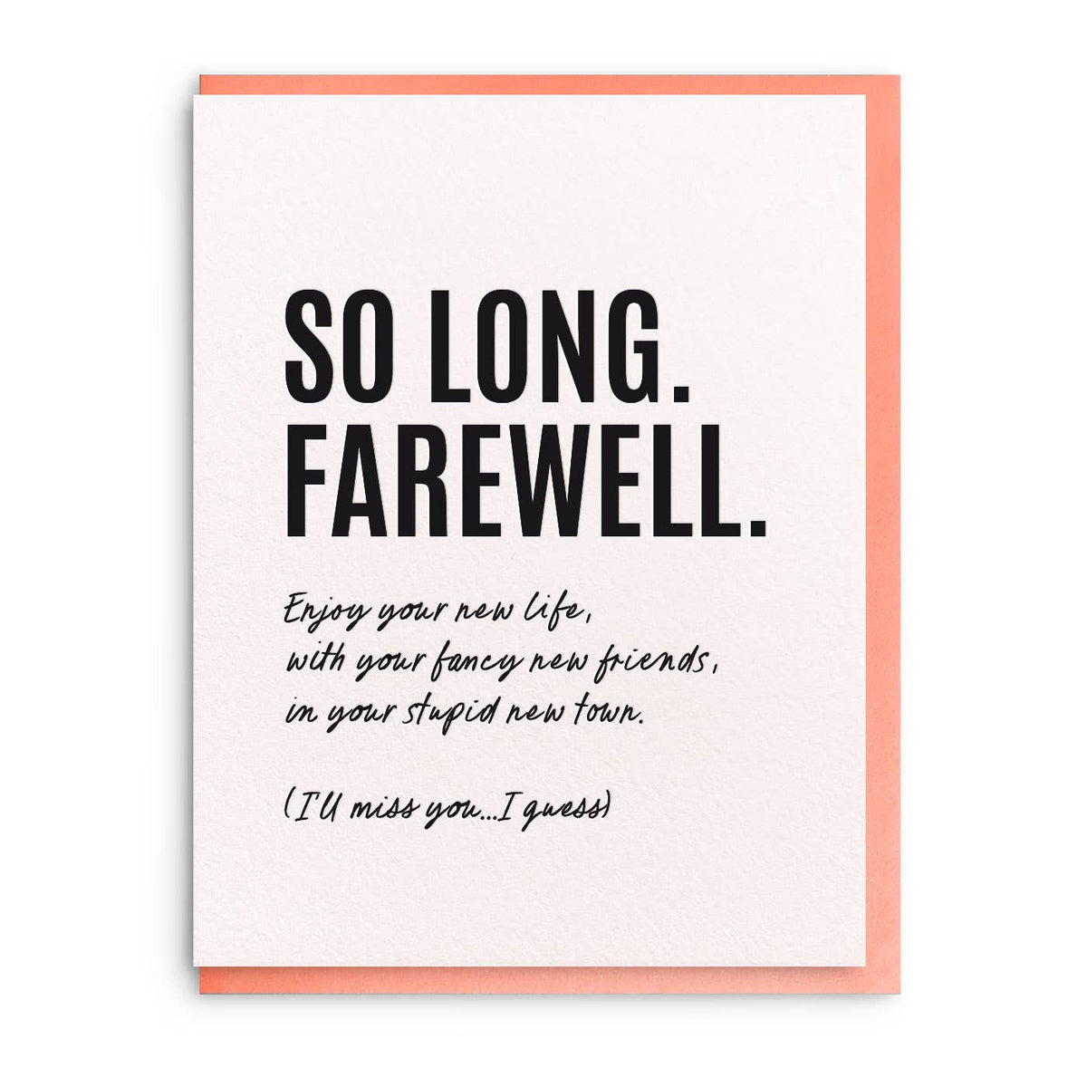 So Long Farewell Card – Calliope Paperie