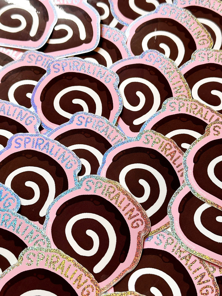 Spiraling Swiss Roll Sticker – Calliope Paperie