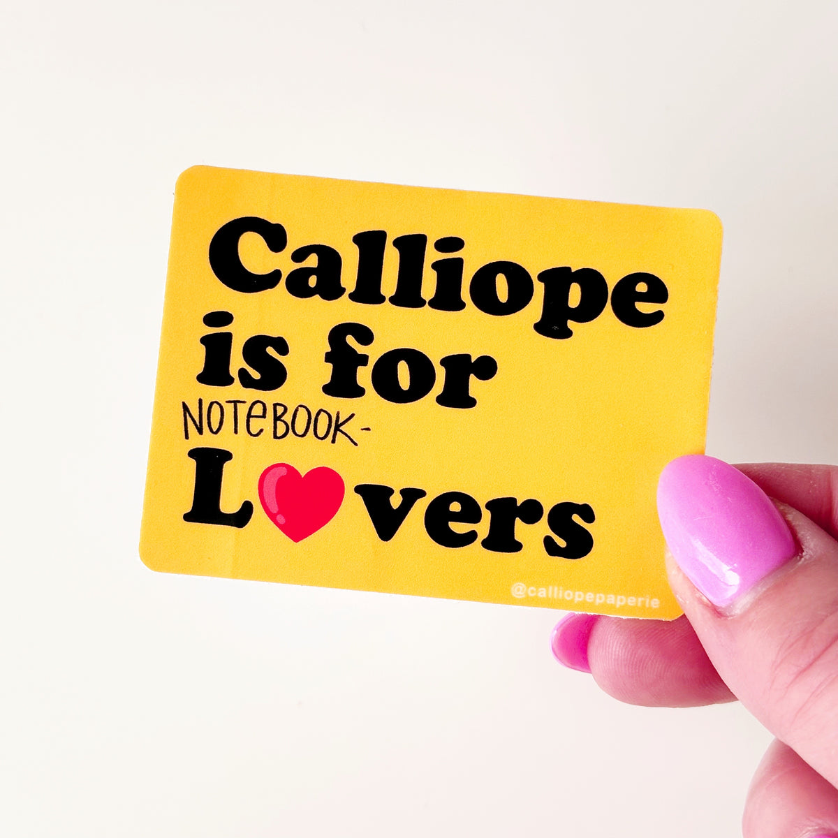 Calliope is For Notebook Lovers Sticker – Calliope Paperie