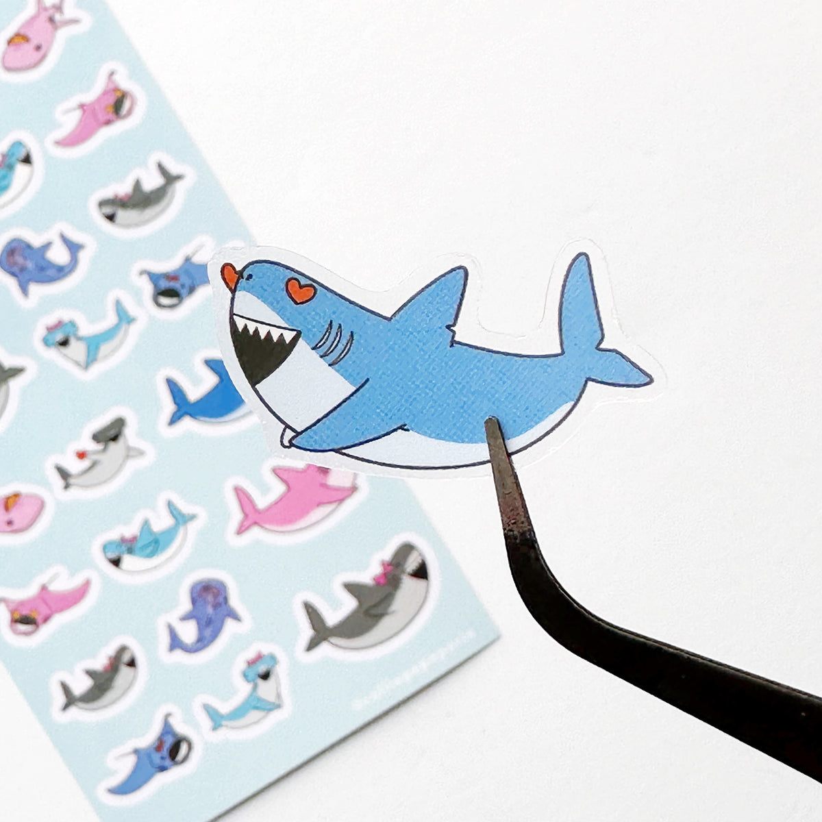 Hello Sharky Sticker Sheet – Calliope Paperie