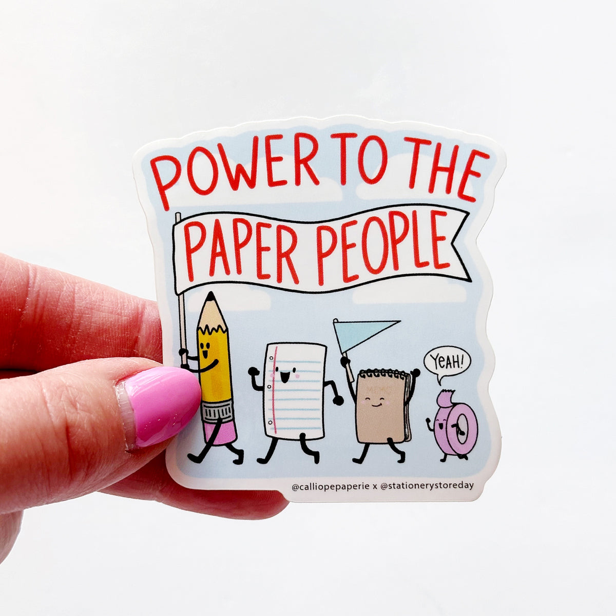 Power to the Paper People Sticker – Calliope Paperie