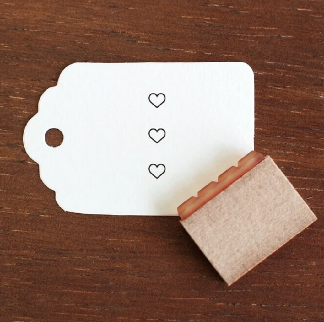 Heart Check Box Rubber Stamp – Calliope Paperie